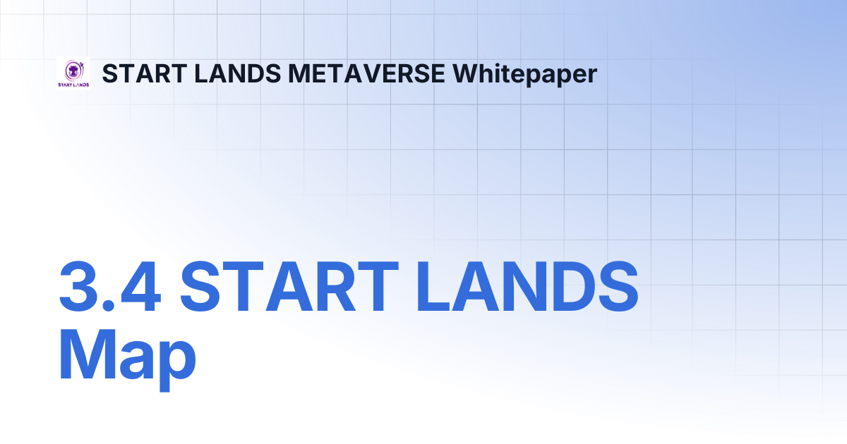 3.4 START LANDS Map | START LANDS METAVERSE Whitepaper